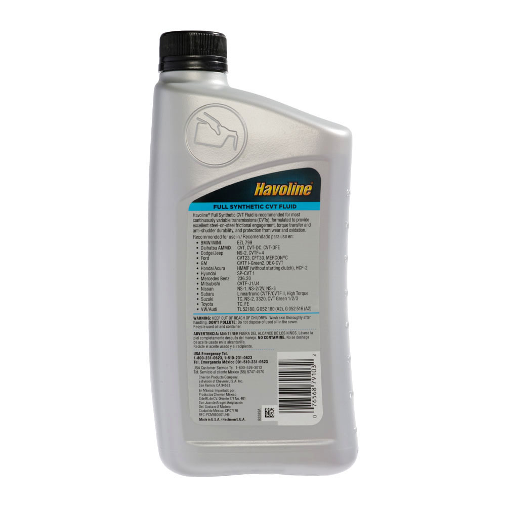 Havoline Full Synthetic CVT Transmission Fluid Chevron, 50% OFF